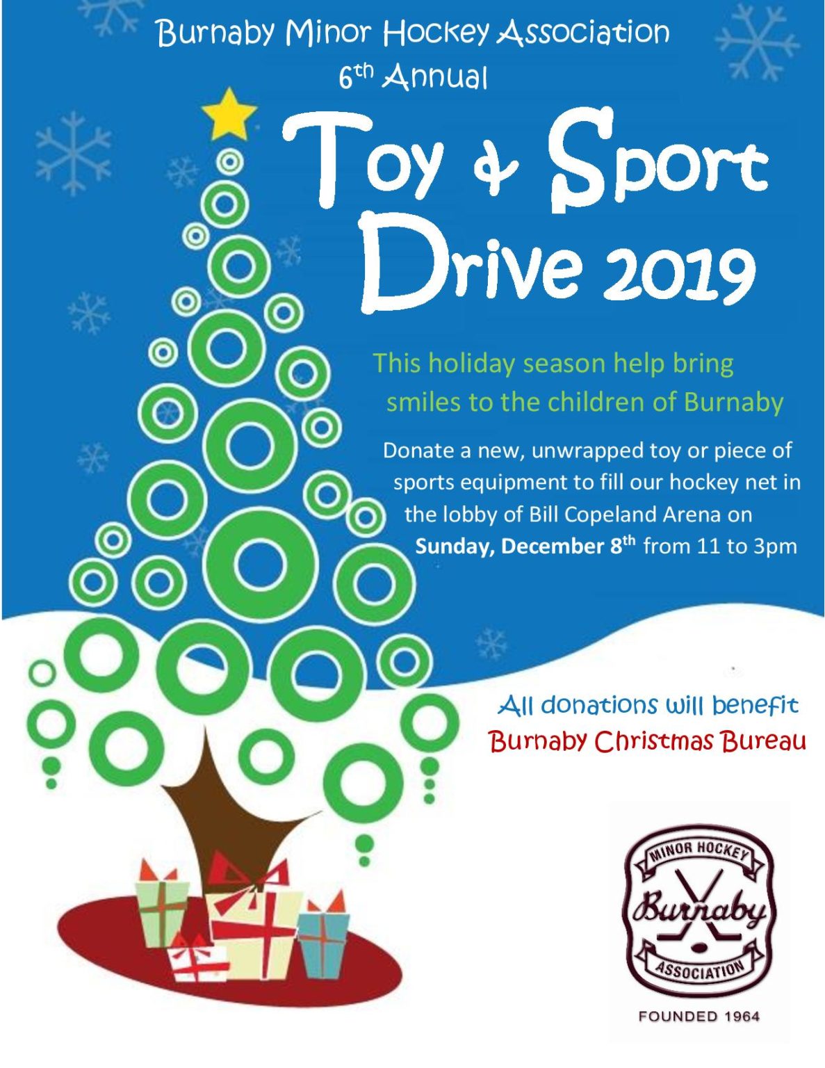 BMHA ANNUAL TOY DRIVE – SUNDAY, DEC.8 @ COPELAND – Burnaby Minor Hockey ...